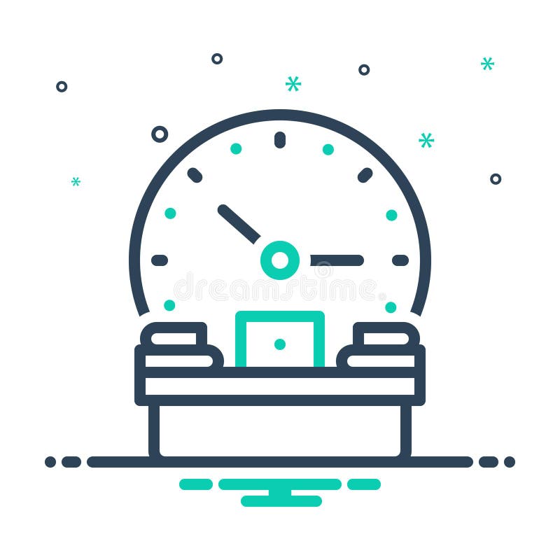 Mix Icon for Time Management, Time and Study Stock Vector ...