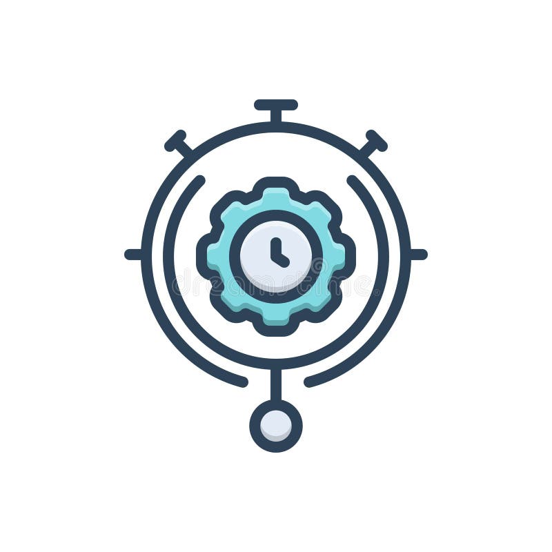 Color Illustration Icon for Time Management, Time and Clock Stock ...