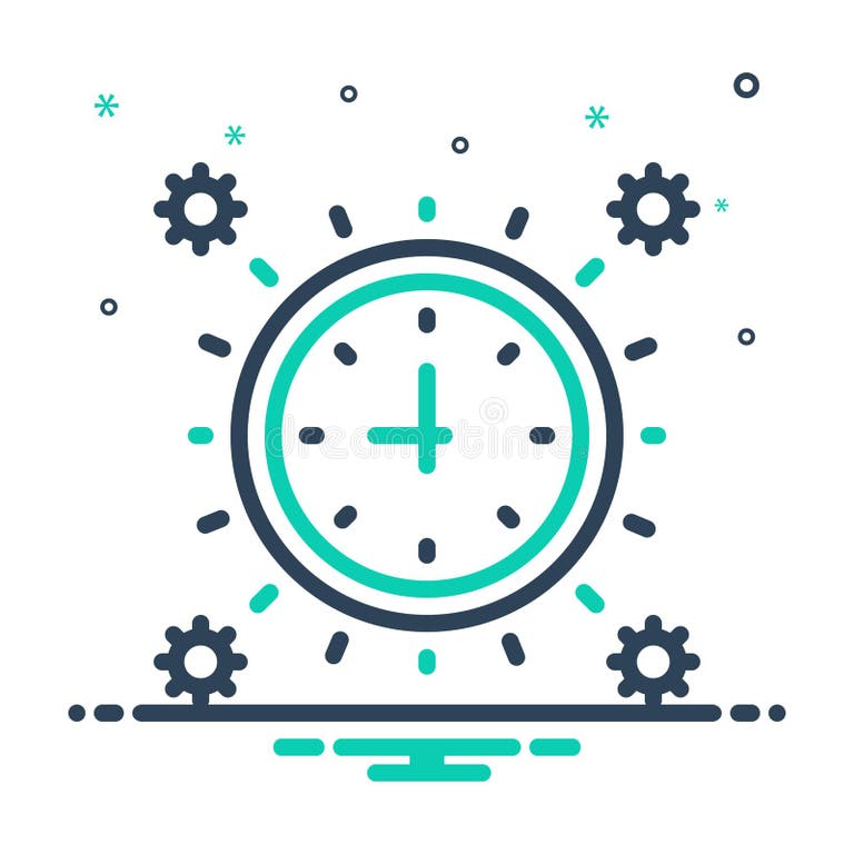 Mix Icon for Time Management, Clock and Saving Stock Vector ...