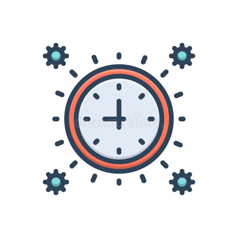 Color Illustration Icon for Time Management, Clock and Saving Stock ...