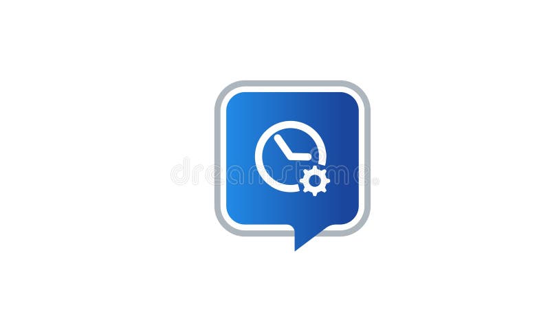 Time Management Icon. Clock with Cog Wheel Concept Study, Process,work ...