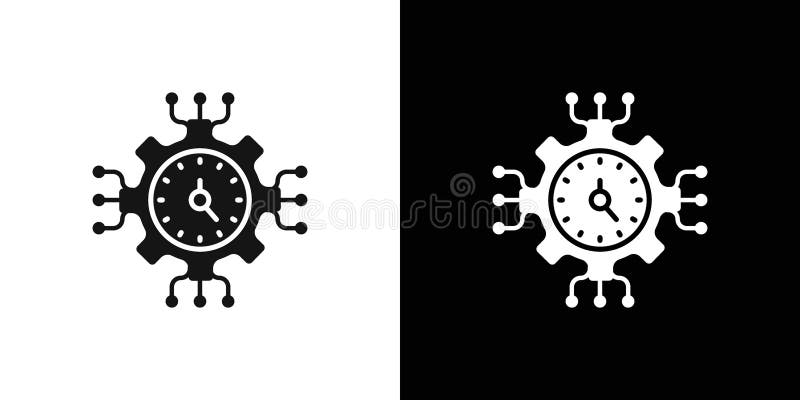 Time Management Icon Logo Set Vector Stock Vector - Illustration of ...
