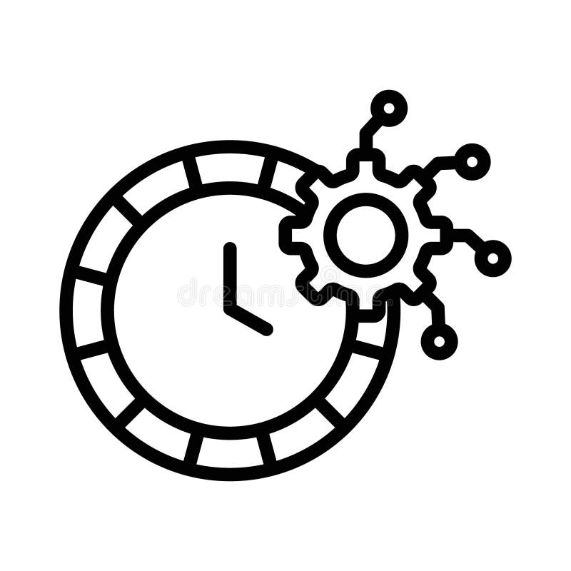 Time Management Icon Set Productivity Illustrations for Business and ...