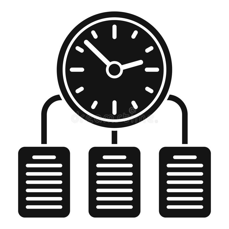 Time Management Icon Simple . Business Clock Stock Illustration ...