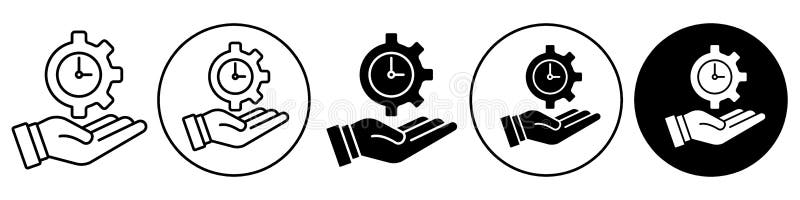 Time Management Icon Vector Set Collection for Web Stock Vector ...