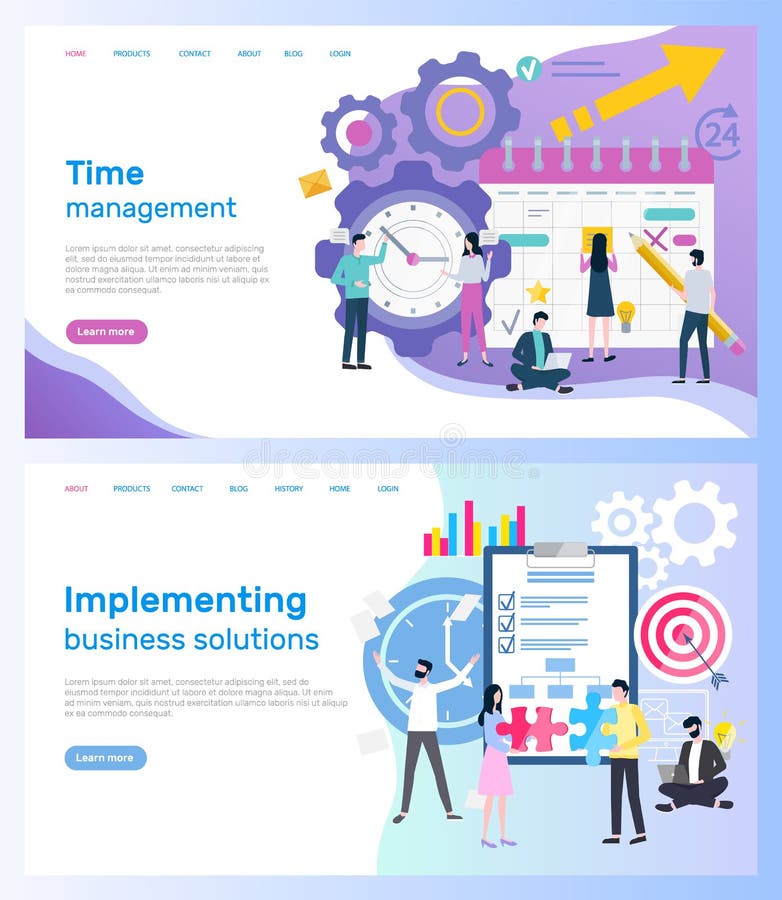 Implementing Business Solution and Technologies Stock Vector ... Implementing Business Solution and Technologies Stock Vector ...