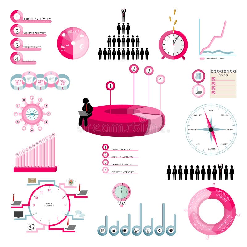 Time Management Infographic Stock Vector - Illustration of design, info ...