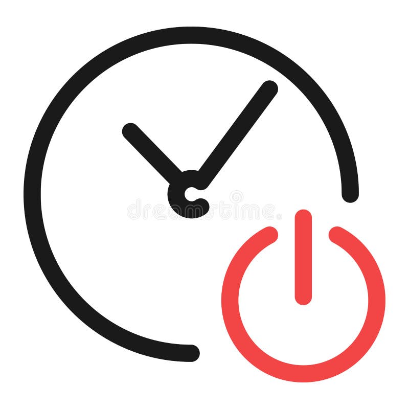 Time Management Line, Gear with Time Icon. Work Process Vector ...