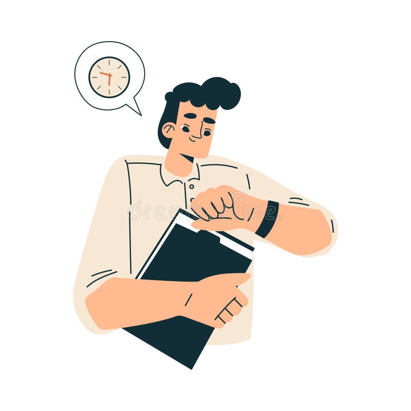 Time Management with Man Character Organizing Efficient Business ...