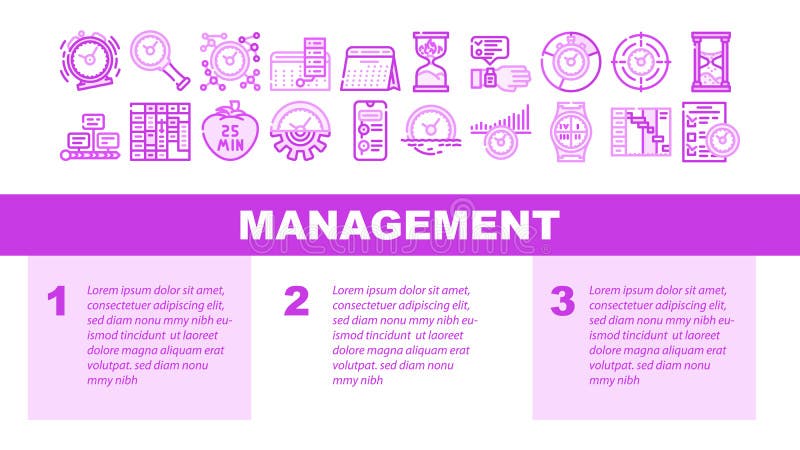 Time Management and Planning Landing Header Vector Stock Vector ...