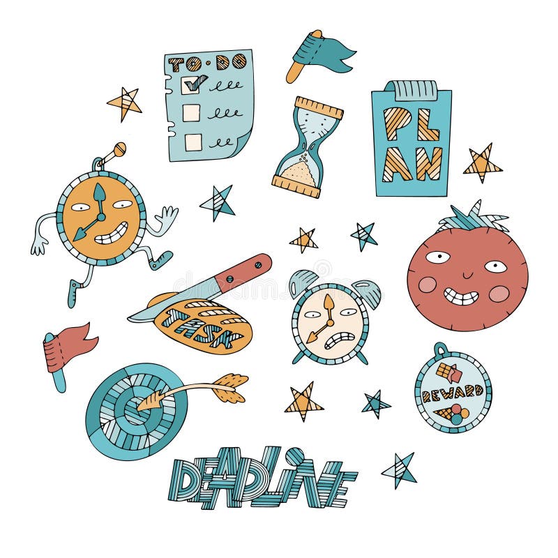 Time Management and Procrastination Stock Vector - Illustration of ...