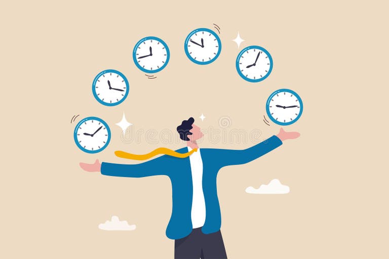 Time Management, Punctuality or Work Deadline, Schedule Plan or ...