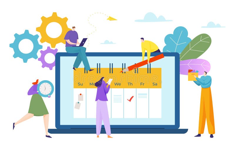 Digital Scheduler Stock Illustrations – 175 Digital Scheduler Stock ...