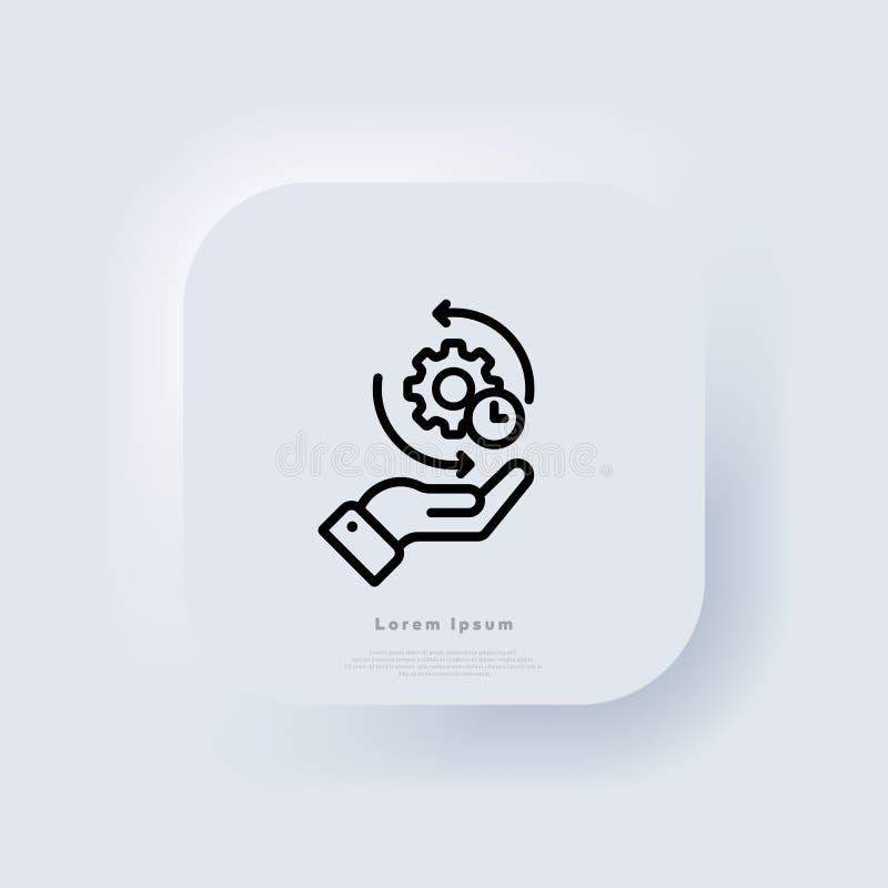 Time Management Settings. Gear Clock Time Icon. Symbol of Process, Work ...