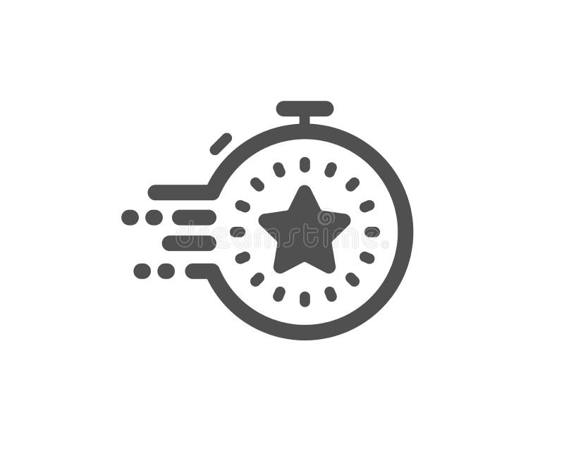 Timer Icon. Time Management Sign. Stopwatch with Star. Vector Stock ...
