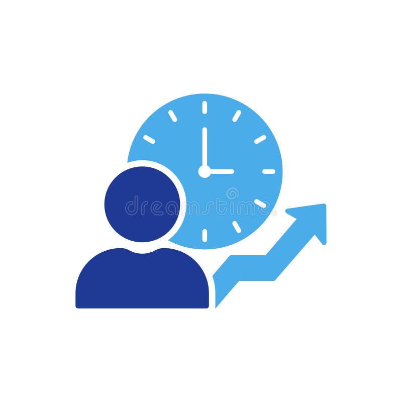 Time Management Silhouette Icon. Efficiency Productivity Clock Control ...