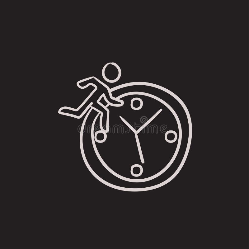 Time Management Sketch Icon. Stock Vector - Illustration of icon ...