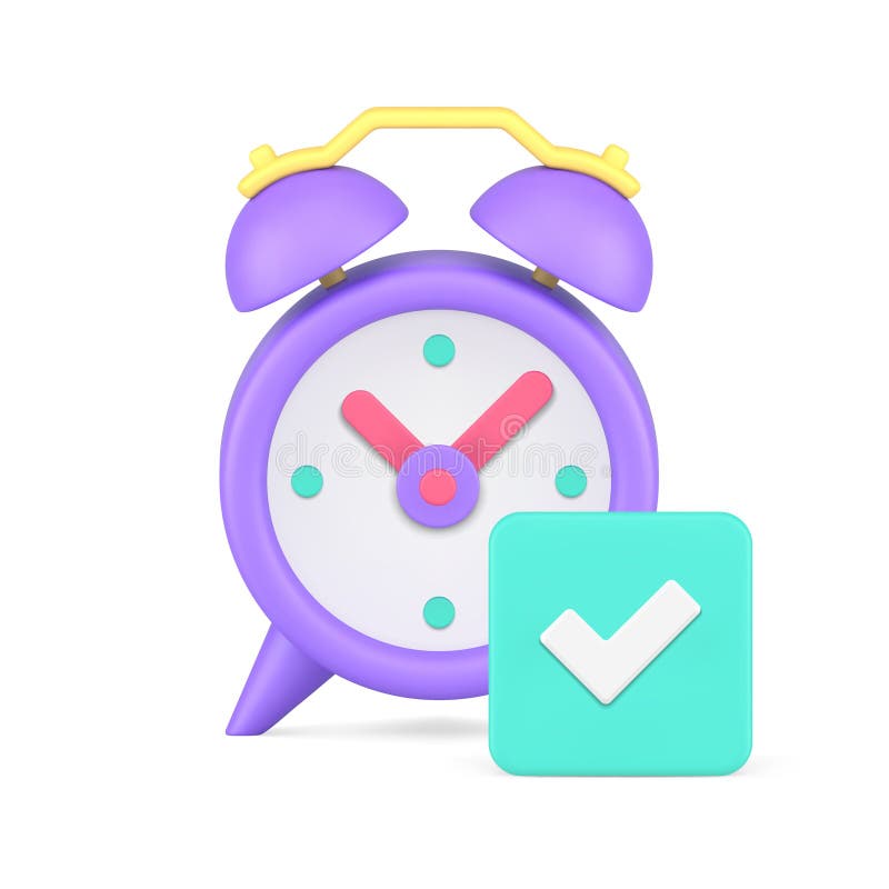 Time Management Successful Business Organization Deadline Checking Done ...