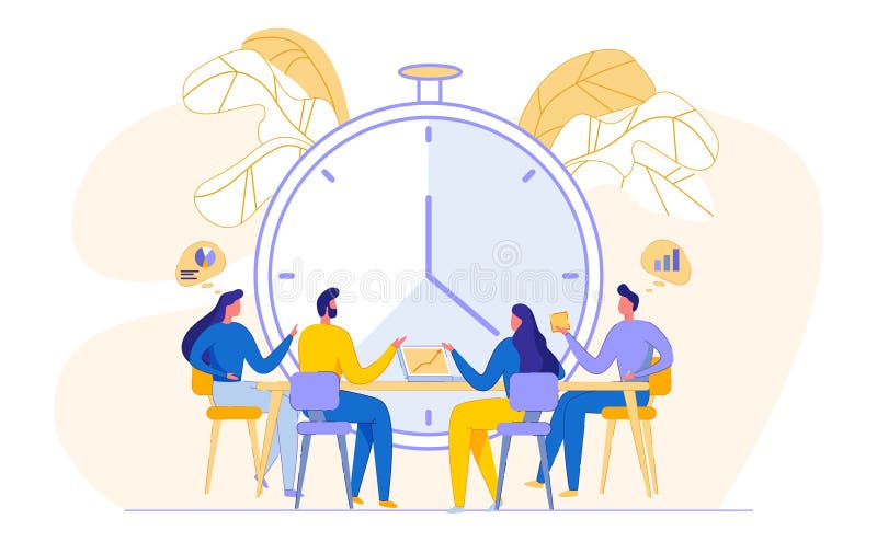 Time Management. Task Discussion. Brainstorming. Stock Vector ...