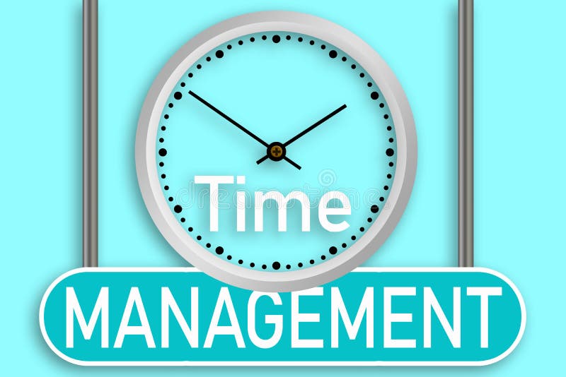 Time Management Text Message with Clock and Sign Board Stock ...
