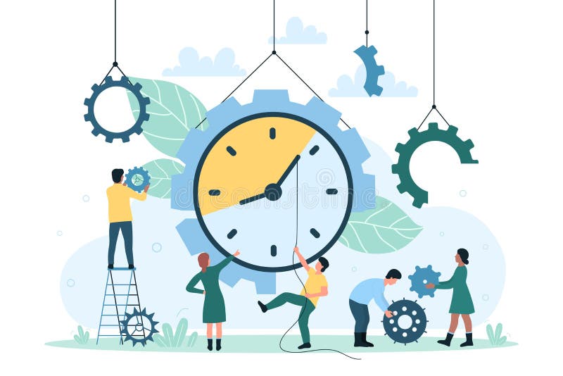 Time Management and Tiny Group of Office Workers Working with Mechanism ...