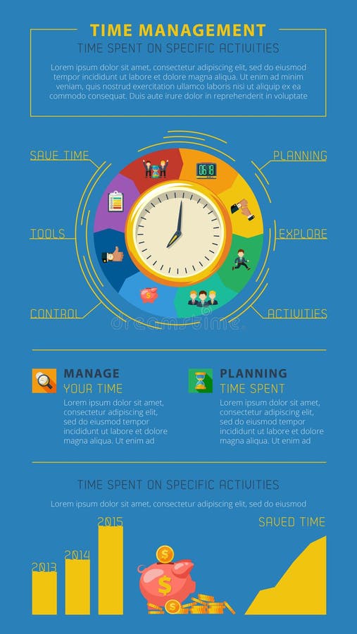 Time Management Tips Infographic Poster Stock Vector - Illustration of ...