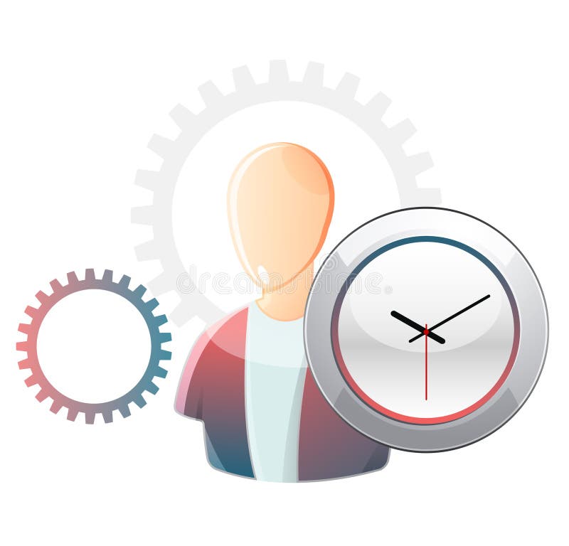Time Management Training Icon Stock Vector - Illustration of manager ...