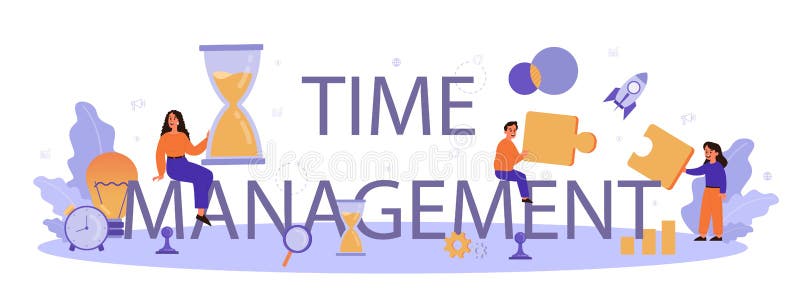 Time Management Typographic Header. Management Education School Stock ...
