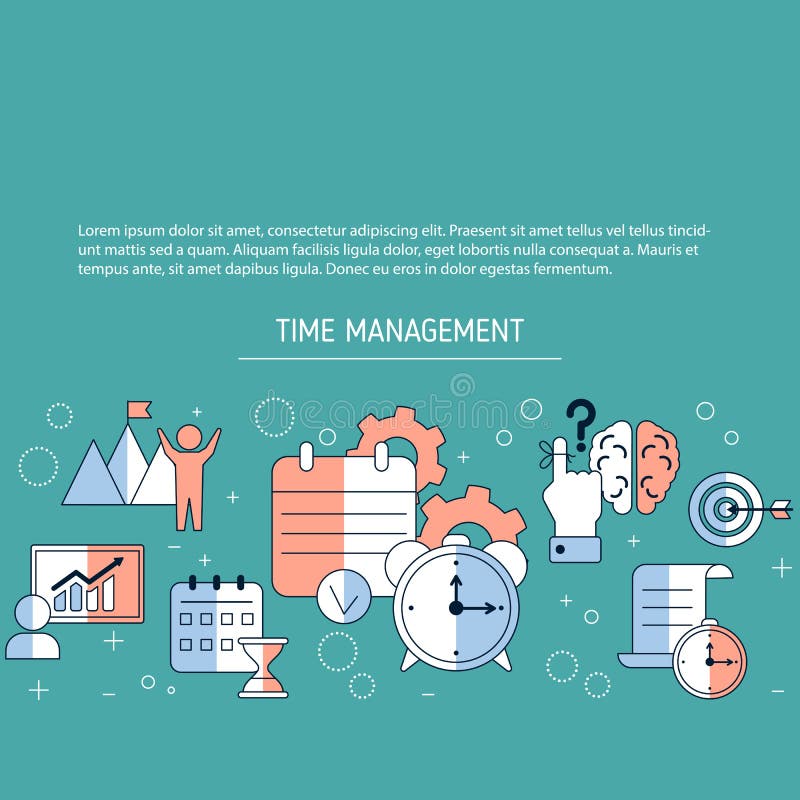 Time Management Vector Concept Stock Vector - Illustration of concept ...