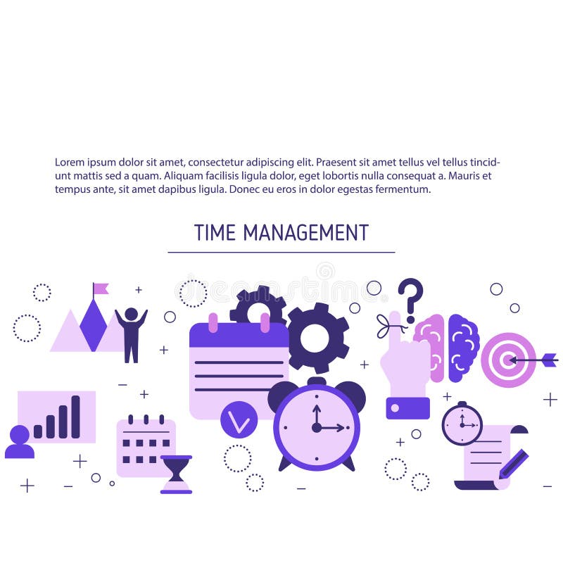Time Management Vector Background Stock Vector - Illustration of vector ...