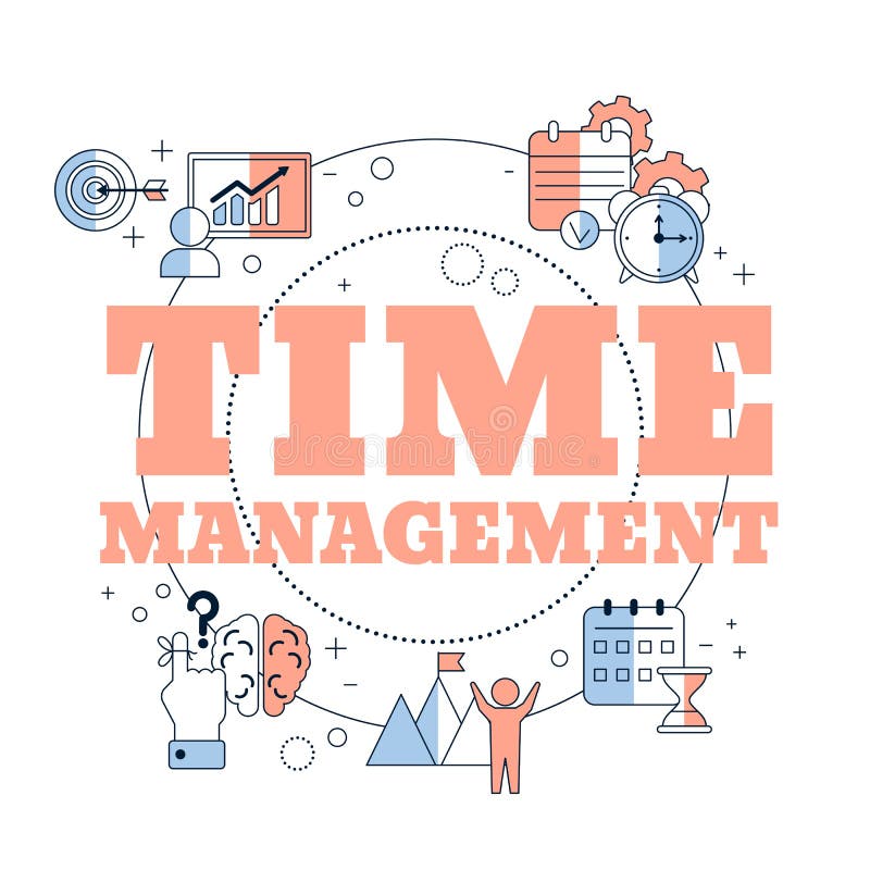 Time Management Vector Concept Stock Vector - Illustration of design ...