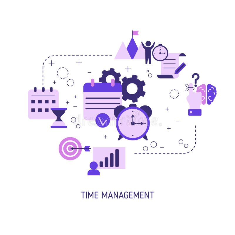 Time Management Vector Concept Stock Vector - Illustration of ...
