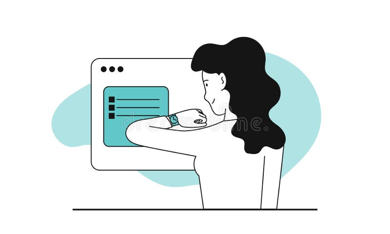 Time Management Vector Concept Illustration. Business Control and ...