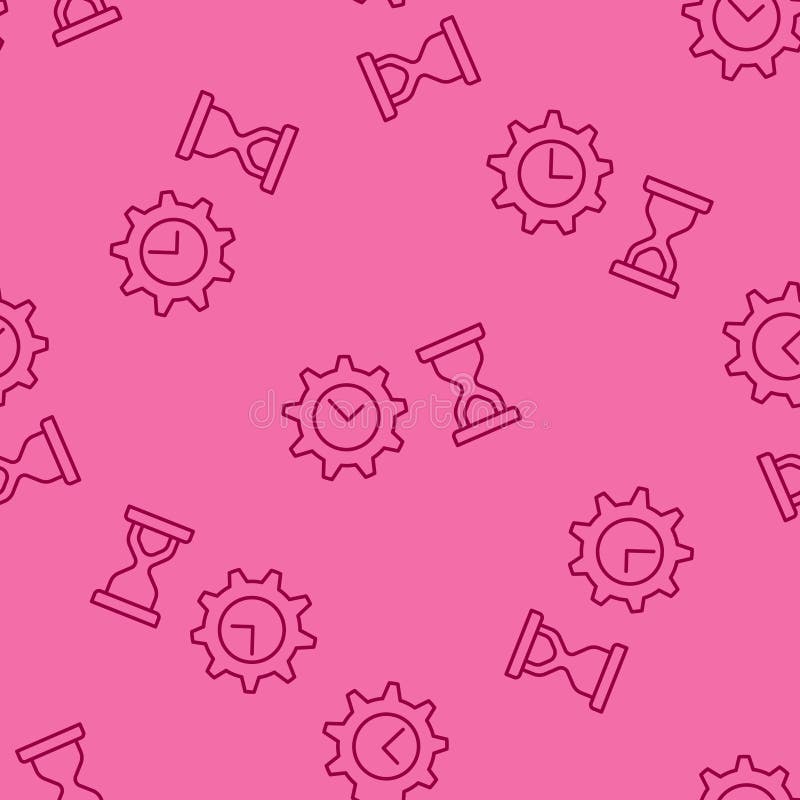 Time Management Vector Seamless Pattern Stock Vector - Illustration of ...