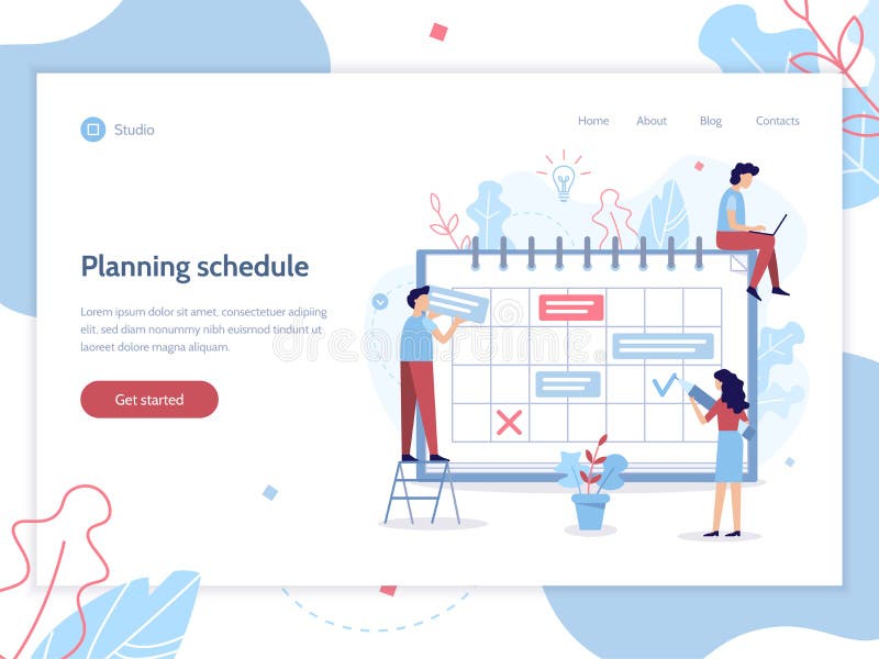 Time management web banner stock vector. Illustration of project ...