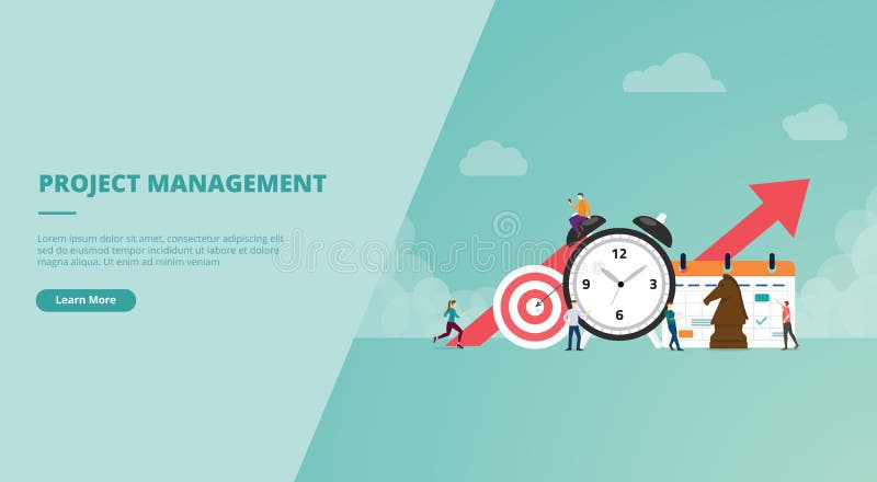 Time Management for Website Design Template Banner or Slide ...