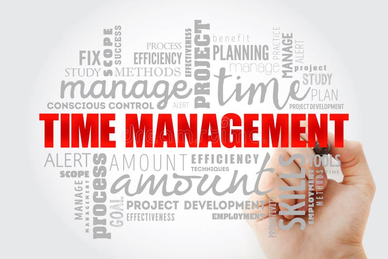 Time Management Word Cloud Collage Stock Photo - Image of ...