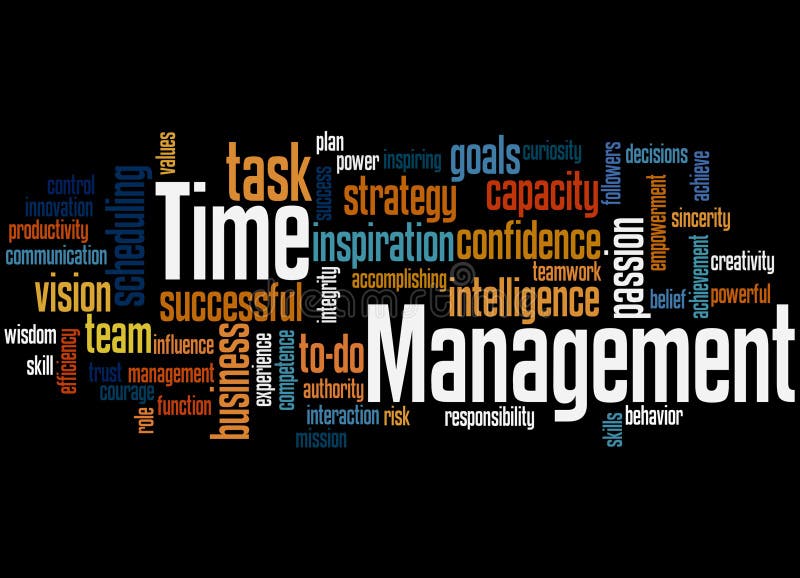 Time Management, Word Cloud Concept 8 Stock Illustration - Illustration ...