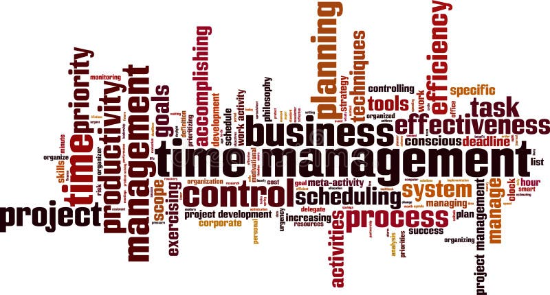 Time management word cloud stock vector. Illustration of priority ...