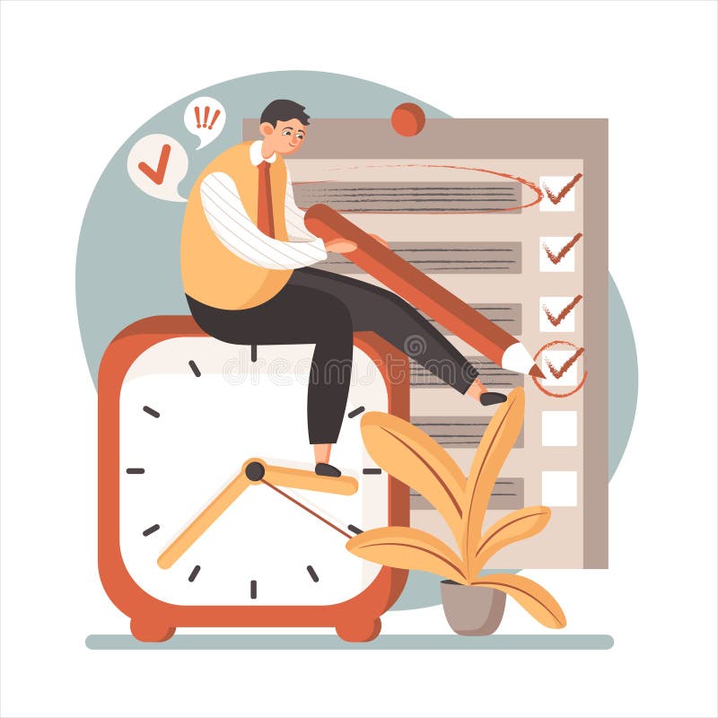 Serious Young Employee Ticking Off Tasks on To-do List Stock ...