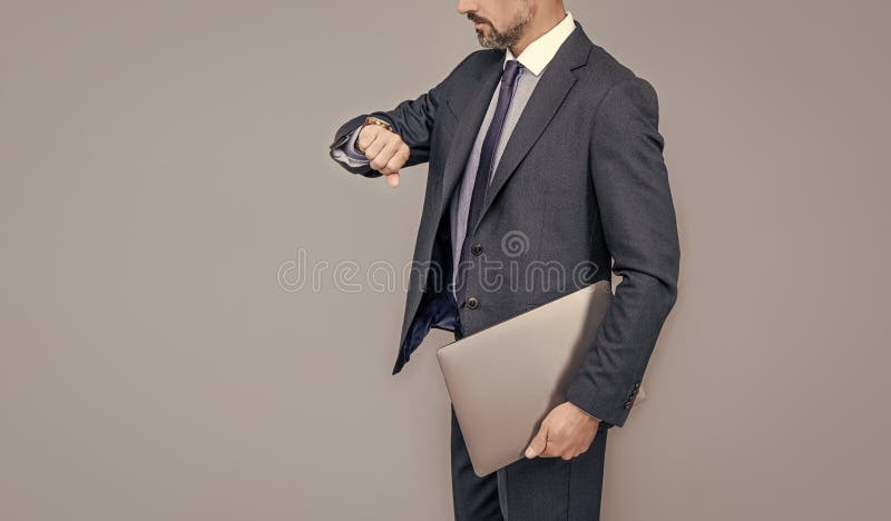 Time Management. Workaholic Checking Time. Behind Schedule Concept ...