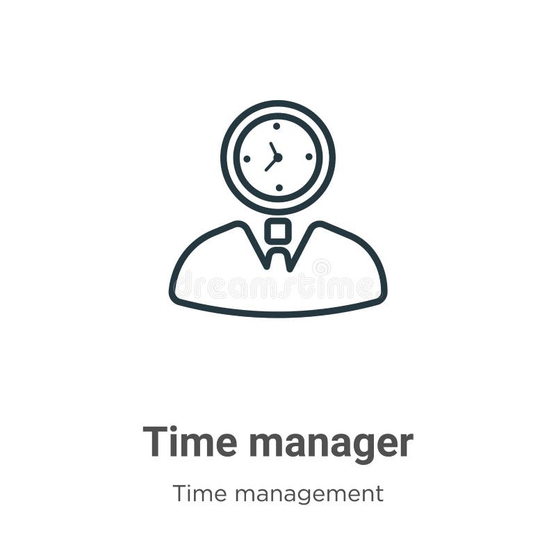 Project Manager Outline Vector Icon. Thin Line Black Project Manager ...