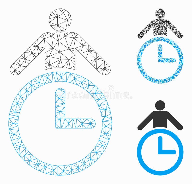 Time Manager Vector Mesh Network Model and Triangle Mosaic Icon Stock ... Time Manager Vector Mesh Network Model and Triangle Mosaic Icon Stock ...