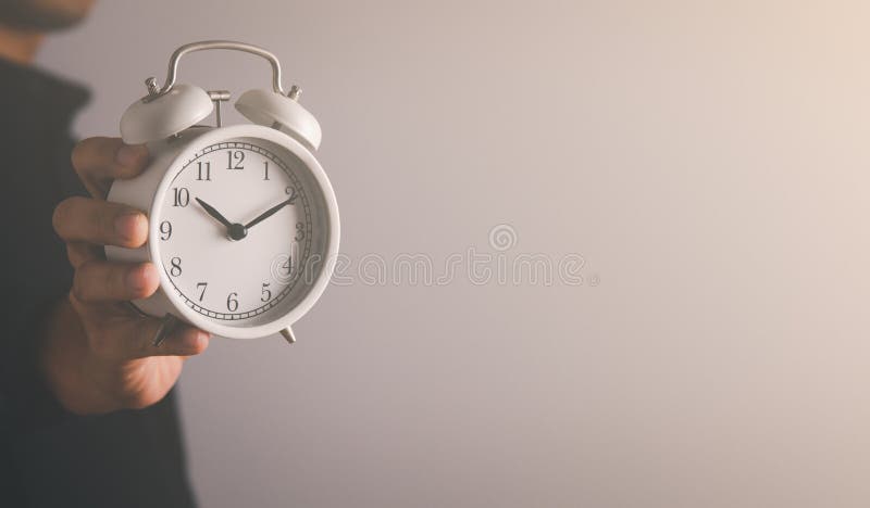 Business Man Hold the Clock . Work Management Concept Stock Image ...