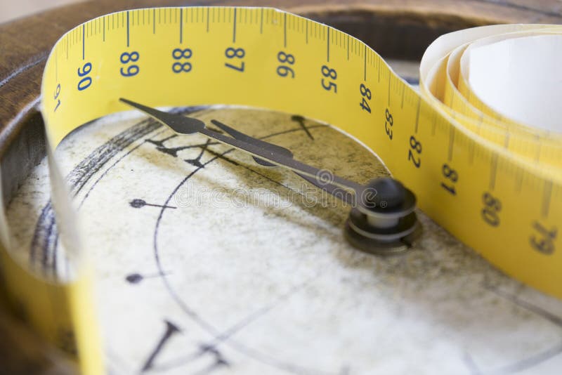 Time Measure. Concept with Meter and Old Clock Stock Image - Image of ...