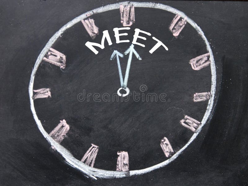 Time for meet clock sign stock photo. Image of number - 30209100