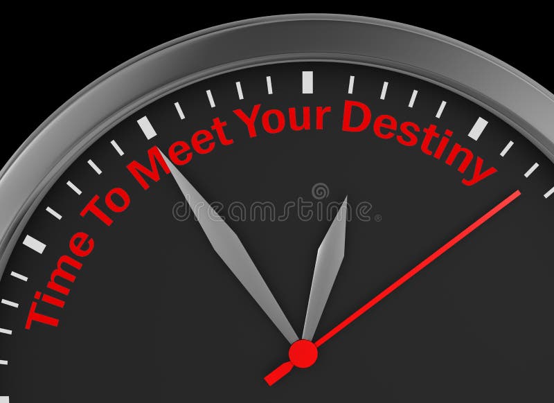 Time meet your destiny stock illustration. Illustration of business ...