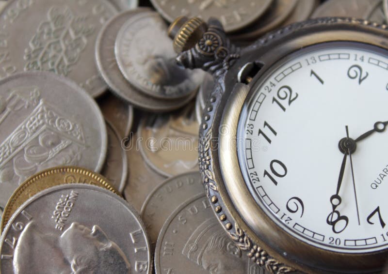 Time is money editorial image. Image of brass, earning - 14290710