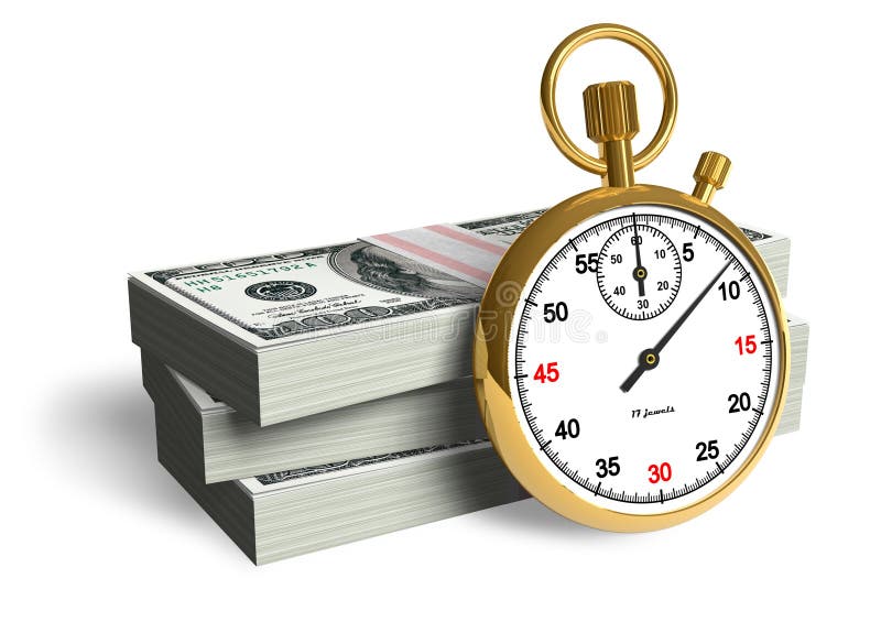 Time Value of Money Concept Stock Illustration - Illustration of white ...