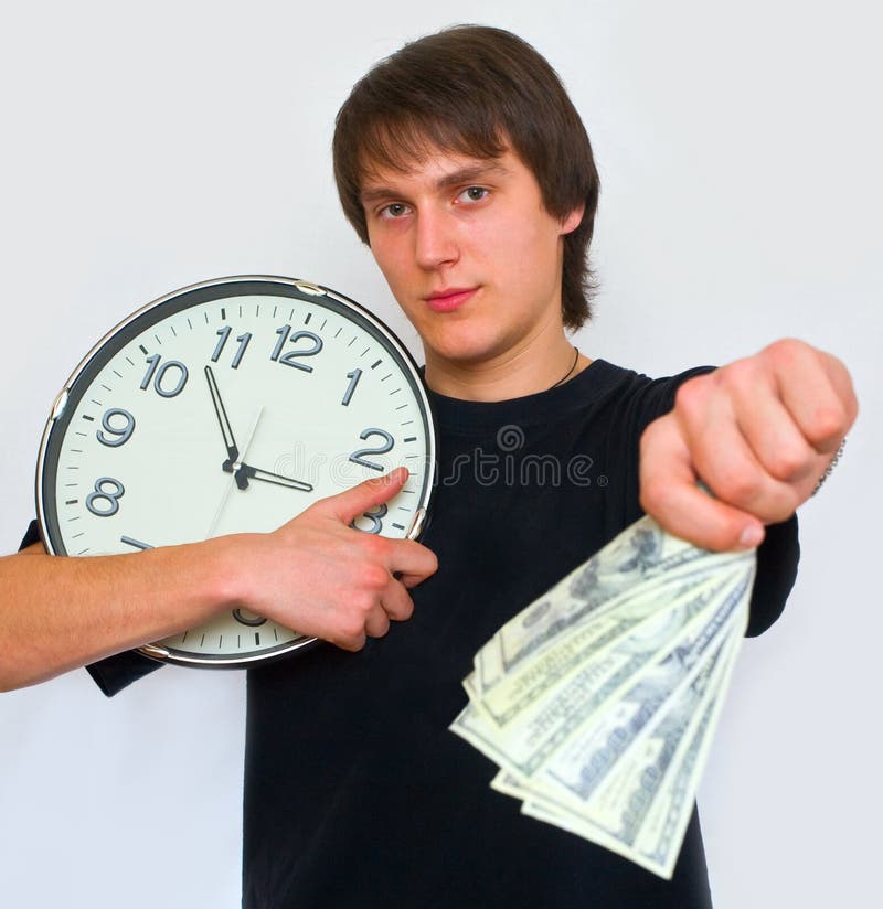Time is money stock image. Image of watch, worker, time - 19560029